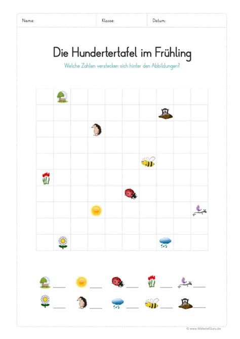 Frühling Kostenlose Arbeitsblätter