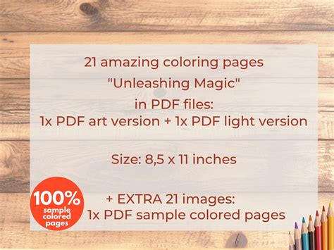 Unleashing Magic Coloring Book Printable Coloring Page For Adult Coloring Book Digital Download