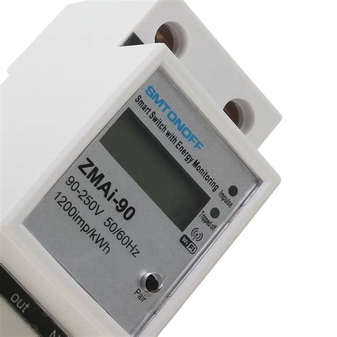 Smart Life Tuya App Single Phase Din Rail Wifi Smart Energy Meter Power Consumption Kwh Meter