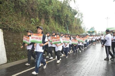 the unity run was organised by ncc of sikkim and darjeeling sikkim government college namchi