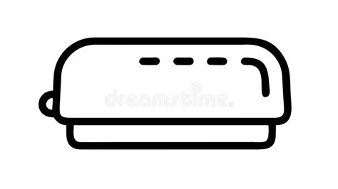 Rectangular Device Button Outline Vector Icon Vector Design Generative Ai Stock Vector