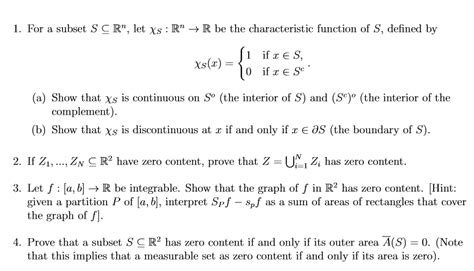 Solved 1 For A Subset S Cr” Let Xs R R Be The