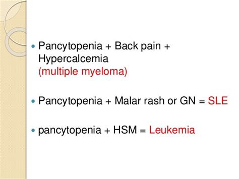 Pancytopenia