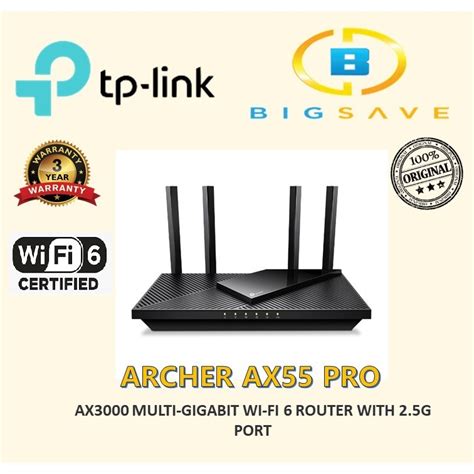Tp Link Archer Ax Pro Ax Multi Gigabit Wi Fi Router With G Port Shopee Malaysia