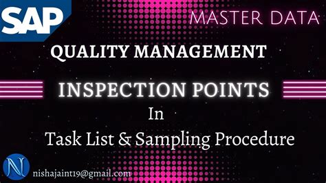 Sap Qm Inspection Points In Task List And Sampling Procedure Sap