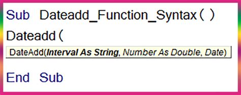 Dateadd Function
