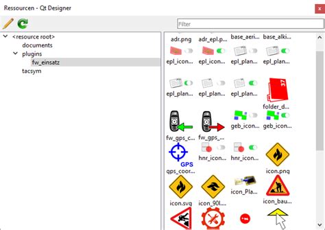 Qtdesigner Shipped With Qgis 3 Doesnt Show Svg Files Preview In Resources Geographic