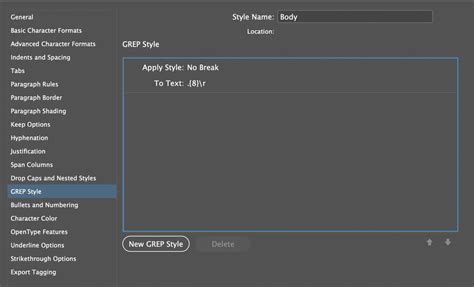 Solved No Runt Grep Styles Need To Be Attached To Chara Adobe Product Community 13778476