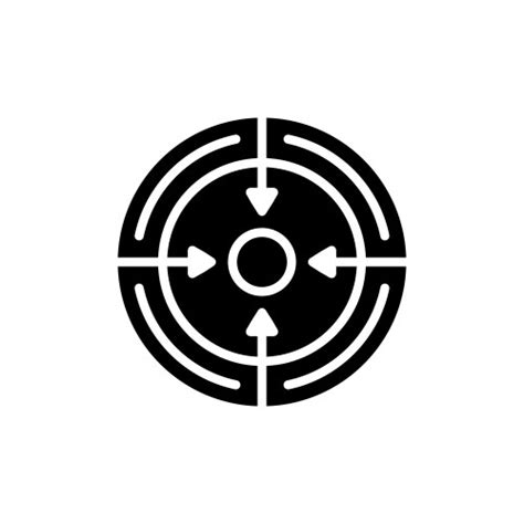 Bullseye Pointer Icon Set Sniper Accuracy Symbol Vector Image