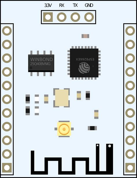 How To Use Esp8266 Esp 201 Wifi Module Pinouts Specs And Examples