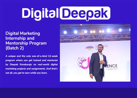 my review of digital deepak s internship program by antony dani