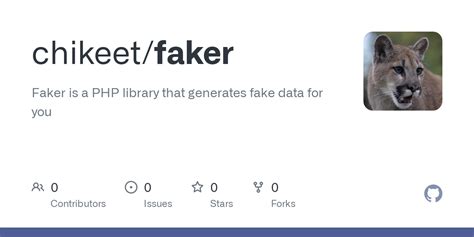 Github Chikeetfaker Faker Is A Php Library That Generates Fake Data