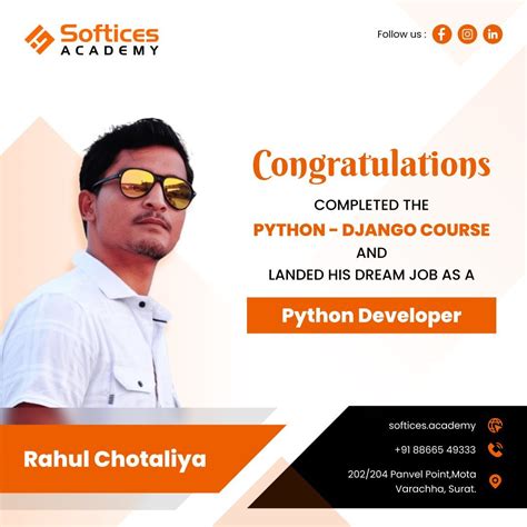 Softices Academy On Linkedin Careersuccess Pythondeveloper Djangoexpert Newbeginnings