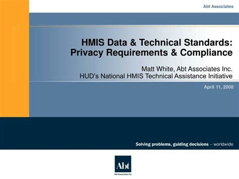 Ppt Hmis Data And Technical Standards Privacy Requirements And Compliance Powerpoint Presentation