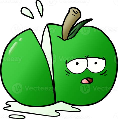 Cartoon Sliced Apple Drawing 47183773 PNG