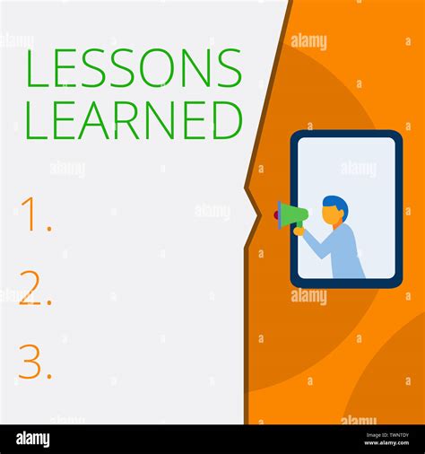 Writing Note Showing Lessons Learned Business Concept For The Knowledge Or Understanding Gained