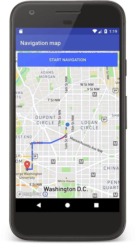 Download An Android Device Displaying A Map A Users Location