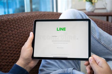 Man Hand Holding IPad Air Space Gray With Service Line Editorial Photography Image Of Computer