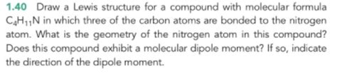 Solved Homework Draw A Lewis Structure For A Compound With Molecular