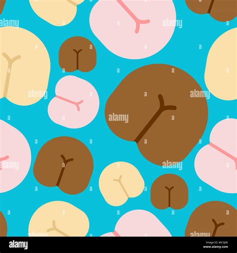 Ass Seamless Pattern Backside Background Bottom Texture Stock Vector Image Art Alamy