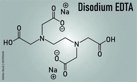 Skeletal Formula Of Disodium Edetate Or Disodium Edta Drug Molecule
