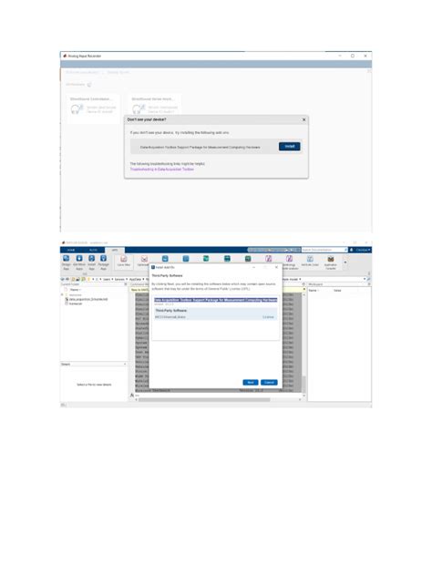 failed to install the third party software pdf