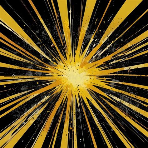 A Dynamic Comic Style Explosion Background With Bold Yellow And Black Radial Burst Lines