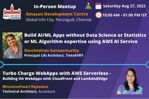 Sai Krishnan G On Linkedin Aws Opportunity Event Awscommunity