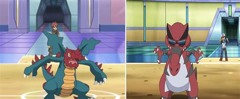 Dino Is Ashs Main Rival Instead Of Trip In The Bw Series And His Druddigon Has A Rivalry With