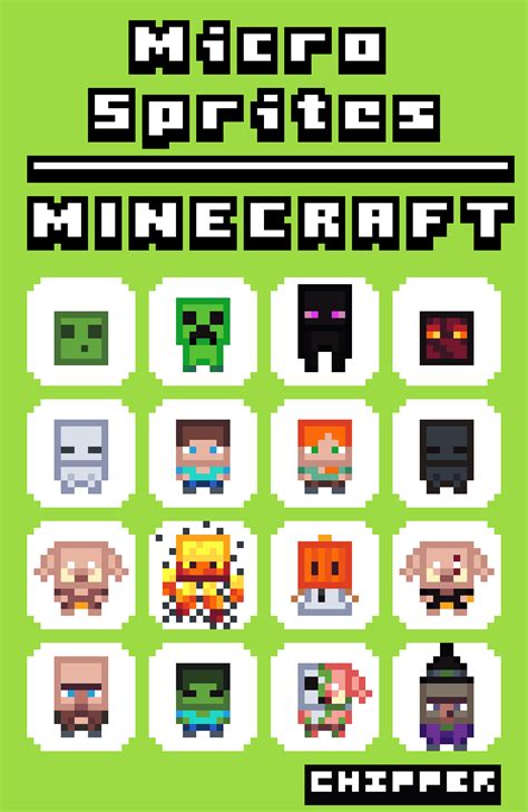 Micro Sprites Minecraft By Chipper Draws On Deviantart