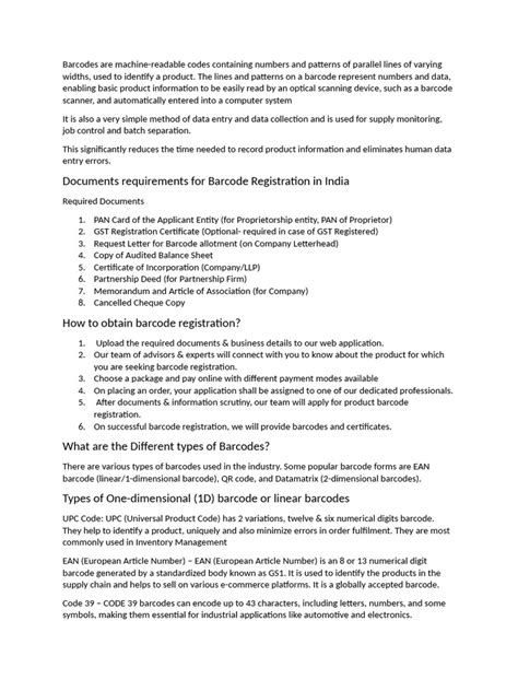 Barcode Registration Pdf Barcode Computing