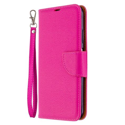 For Huawei P Lite Litchi Texture Pure Color Horizontal Flip Pu Leather Case With Holder Card