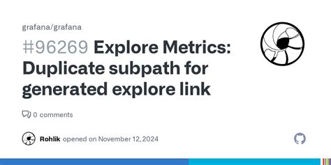 Explore Metrics Duplicate Subpath For Generated Explore Link · Issue 96269 · Grafanagrafana