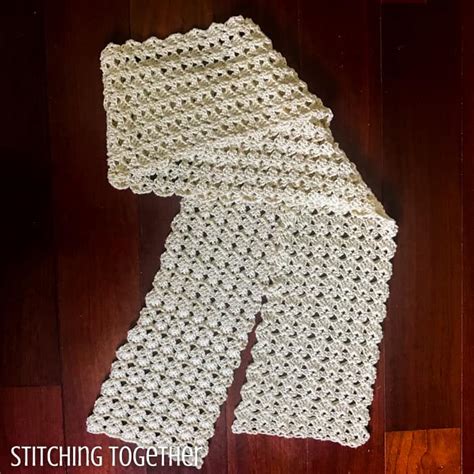 Seashore Shell Stitch Scarf Free Crochet Pattern