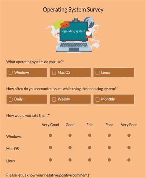 Free Operating System Survey Template 123formbuilder