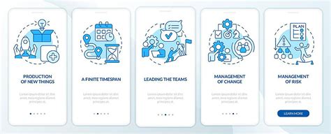 Managing Processes Onboarding Mobile App Screen Design Website Menu Vector Design Website