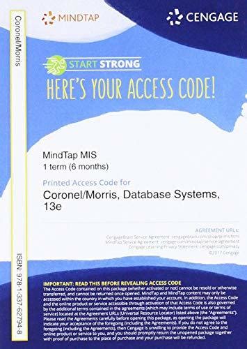 MindTap For Coronel Morris Database Systems Design Implementation