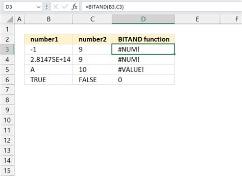 How To Use The Bitand Function