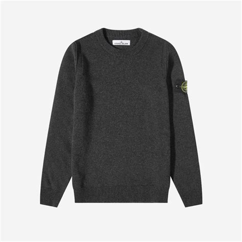 스톤 아일랜드 508a3 램스울 크루넥 니트 다크 그레이 22fw Stone Island Kream