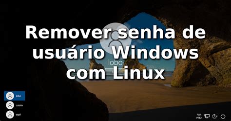 Remover Senha De Usuário Windows Com Linux
