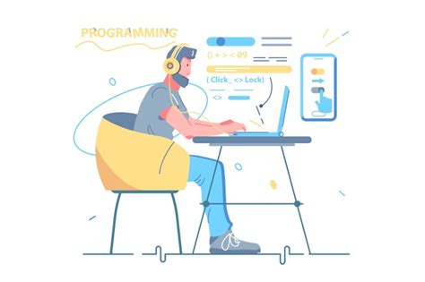 Developing Programming And Coding Technologies Vector Image