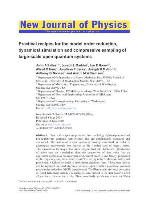 Pdf Practical Recipes For The Model Order Reduction Dynamical