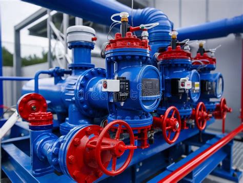 Industrial Pipeline Valves System Stock Image Image Of Construction