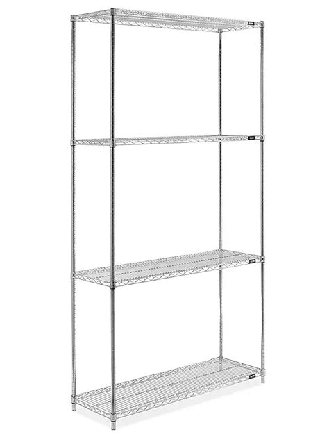 Chrome Wire Shelving Unit 48 X 18 X 96 H 2941 96 Uline
