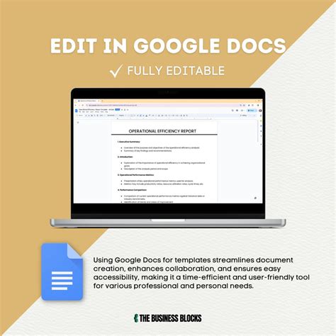 Operational Efficiency Report Template Business Process Optimization Analysis Efficiency