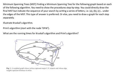 Answered Minimum Spanning Trees Mst Finding A Bartleby
