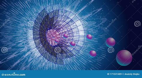 Quantum Technology Concept Deep Learning Artificial Intelligence Quantum Explosion Vector