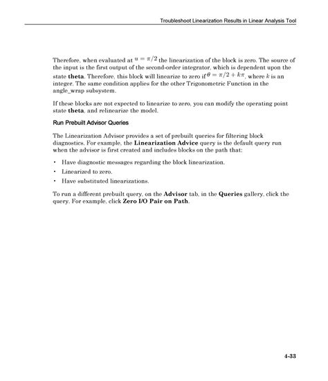 Simulink Control Design 52 Therefore When Evaluated At The Linearization Of The Block Is