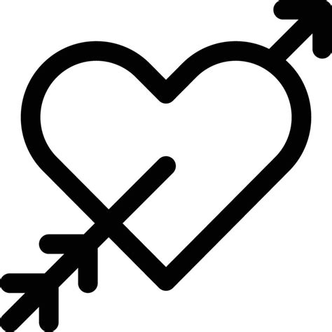 Heart Arrow Vector Icon 32539181 Vector Art At Vecteezy