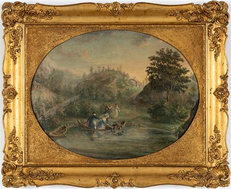 Carl Wilhelm Svedman Tillskriven Figurscen Med Sällskap I Båt